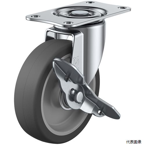 【特長】 ●走行性・耐荷重を備えた標準的な小型キャスターです。 ●床面に跡が付きにくい材質です。 ●床面に汚しにくいエラストマー車輪を使用しています。 【用途】 ●台車や家具、什器に。 【仕様】 ●許容荷重(daN)：50 ●許容荷重(kg...