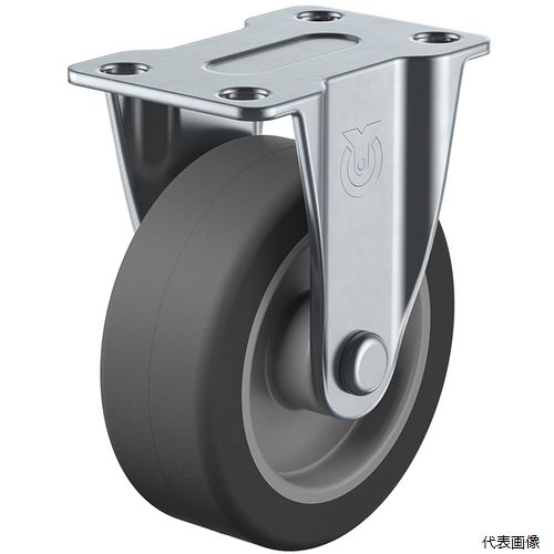 【特長】 ●走行性・耐荷重を備えた標準的な小型キャスターです。 ●床面に跡が付きにくい材質です。 ●床面に汚しにくいエラストマー車輪を使用しています。 【用途】 ●台車や家具、什器に。 【仕様】 ●許容荷重(daN)：50 ●許容荷重(kg...