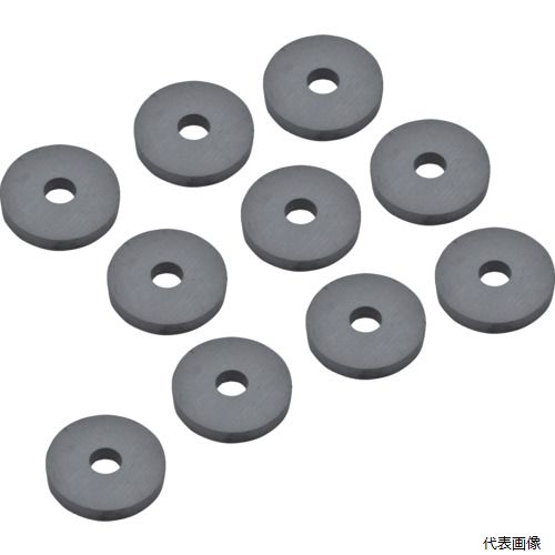 【特長】 ●保磁力が高いので減磁がありません。 ●耐食性に優れ、平面的な形状に適しています。 【用途】 ●スピーカー・ヘッドホンや、モーターの部品として。 【仕様】 ●表面磁束密度(T)：0.101 ●吸着力(N)：11.6 ●外径(mm)...