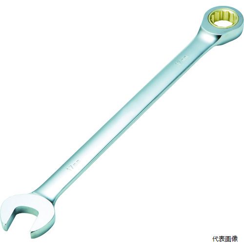 【特長】 ●正逆の切り替えは付いていません。 ●ストレート形状ですので狭い場所や奥まった場所での作業に最適です。 ●送り角度5°を実現しました。 ●仕上面は美しく、肌触りがよく重量感があります。 【仕様】 ●対辺寸法(mm)：17 ●厚さ(...