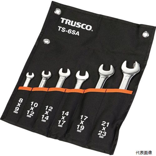 【特長】 ●仕上面は美しく、肌触りが良く重量感があります。 ●表面処理は三価クロムメッキです。 【仕様】 ●セット内容(mm)：8×9、10×12、12×14、14×17、17×19、21×23 ●セット内容(点)：6 ●表面処理：三価クロ...