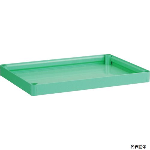 【特長】 ●こぼれ止めが50mmあり収納に便利です。 【仕様】 ●間口(mm)：600 ●奥行(mm)：400 ●高さ(mm)：50 ●色：ヤンググリーン ●タイプ：レギュラー ●600×400 ●表裏両面取り付け可能 【材質／仕上】 ●ス...
