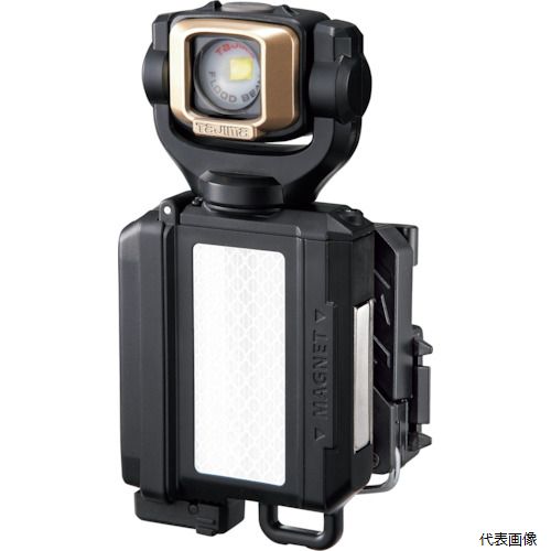 【特長】 ●専用充電池または単3形乾電池どちらも選べるハイブリッド式です。 ●縦ベルト用セフに、上下どちらの向きでも取付けが可能です。 ●角度調整ヘッドで上下左右、自由自在です。 ●単管パイプ・鉄材に固定できる、強力ネジオ磁石付です。 ●リ...