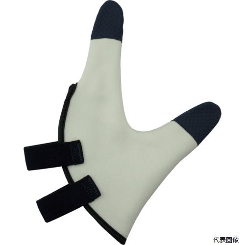 【特長】 ●高強度繊維「イザナス［［R上］］」使用の高密度編み生地を使用した耐切創カバーです。 ●ガラス片やカッターなどから指先を守ります。 【仕様】 ●色：ホワイト/ネイビー ●サイズ：M ●全長(cm)：19.0 ●厚さ(mm)：2.7...