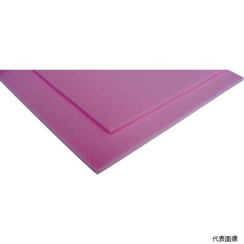 【特長】 ●静電気対策素材です。 ●クッション性があり圧縮残留ひずみが小さいです。 【用途】 ●電子回路部品、電子装置、レンズなどの保護緩衝材。 【仕様】 ●色：ピンク ●厚さ(mm)：10 ●幅(mm)：1000 ●長さ(mm)：1000...
