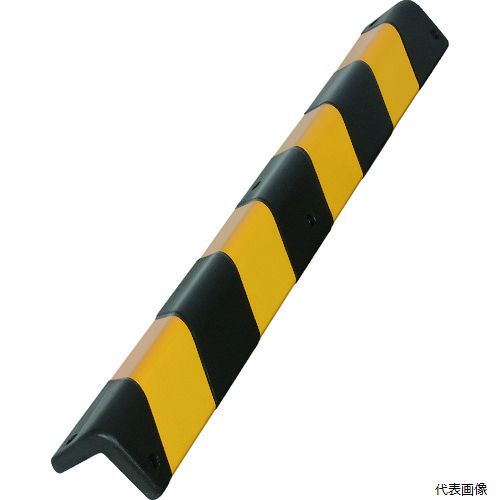 【特長】 ●ストライプ部は反射仕様です。 ●耐光性に優れ屋外に適しています。 【用途】 ●駐車場に。 【仕様】 ●色：黄/黒 ●幅(mm)：125 ●長さ(m)：1 ●厚さ(mm)：18 ●取付方法：アンカーボルト(付属品)またはシリコン系...