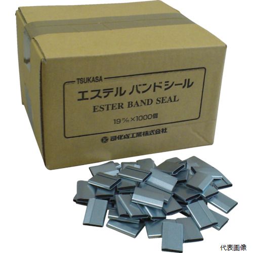 【特長】 ●重梱包バンド用シール金具です。 【仕様】 ●適合バンド幅(mm)：16 ●バンド厚さ(mm)：0.4〜1.0 ●1箱1000個入 ●クローズタイプ ●シール全長：32mm 【材質／仕上】 ●スチール 【入数】 ●1箱/1000個...