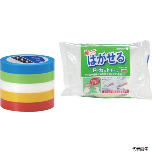 【特長】 ●手で簡単に切れ、糊残りが少ないです。 ●薄くてコンパクトです。 ●巻き戻しがスムーズです。 ●全7色の品揃えがあります　(18mm幅ピロー包装品は5色　透明、青、赤、黄、緑)。 【用途】 ●仮止め用・各種軽包装用に。 【仕様】 ...
