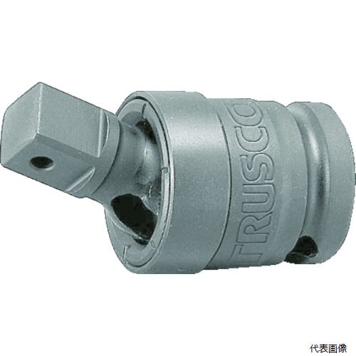【特長】 ●約30°の首振り角度を持つ動力工具用ユニバーサルジョイントです。 【仕様】 ●差込角(mm)：12.7 ●全長(mm)：64.1 ●適合ピン：TP2518(差込角凹凸9.5)、TP3525(差込角凹凸12.7)、TP4035(差...