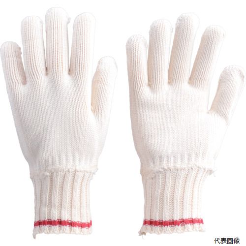 【特長】 ●手首部分の7cmのゴム編みをあとづけにし、圧迫感をなくしました。 ●綿100%なので、静電気の発生を抑えます。 ●汗の吸収に優れています。 【用途】 ●一般作業。 【仕様】 ●色：生成 ●サイズ：フリー ●ゲージ数：7 ●全長(...