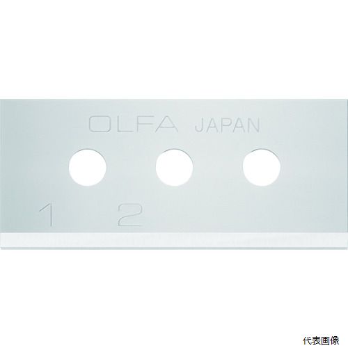 【用途】 ●開梱作業専用カッター「セーフティラップカッター」用替刃です。 【仕様】 ●全長(mm)：40 ●刃長(mm)：40 ●刃厚(mm)：0.4 ●幅(mm)：17.8 ●刃は1枚で4ヶ所使用できます。 【材質／仕上】 ●刃：合金工具...