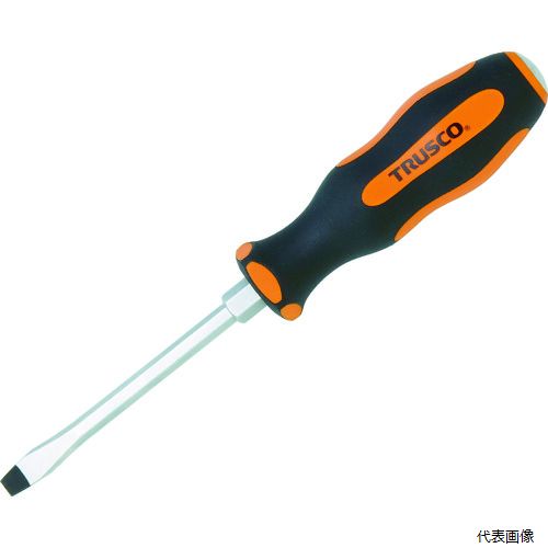 【特長】 ●滑りにくい人間工学デザイングリップを採用しています。 ●ボルスター機能付き 【仕様】 ●刃先：［［−］］6.5 ●軸長(mm)：100 ●全長(mm)：210 ●硬度：HRC56〜58 ●全身焼入 ●先端：マグネット入り ●DI...
