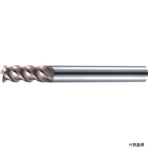 【特長】 ●高硬度材加工用、切りくず排出性抜群で高能率加工が可能です。 【用途】 ●被削材：一般鋼、焼き入れ鋼。 【仕様】 ●刃数ZEFP(枚)：4 ●切削径DC(mm)：7 ●最大切込みAPMX(mm)：16 ●機能長さLF(mm)：70...