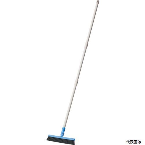 【特長】 ●継柄タイプのコンパクトに収納可能な床ほうきです。 ●（組み立て後、再度分解はできません） 【用途】 ●床清掃として。 【仕様】 ●幅(mm)：300 ●長さ(mm)：1395 ●色：ブルー 【材質／仕上】 ●ヘッド：PP ●毛：...