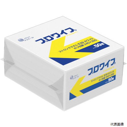 【特長】 ●十分な強度があるため毛羽立ちにくく、丈夫で長持ちします。 ●吸収性が高く、水や油を素早く吸収します。 【用途】 ●製造工場の汚れ拭き、消毒作業、施設の清掃などに。 ●異物混入防止対策に。 ●シートサイズ(mm)：340×350 ...