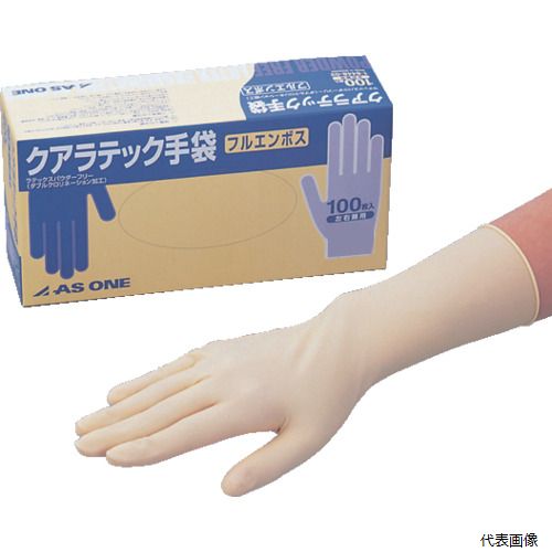 【特長】 ●指・手のひら全面に滑り止めのエンボス加工を施しています。 ●細かい作業や長時間の作業に適しています。 【仕様】 ●色：ゴム色 ●サイズ：M ●全長(cm)：29.0 ●厚さ(mm)：0.15 ●粉(あり・なし)：なし ●エンボス...