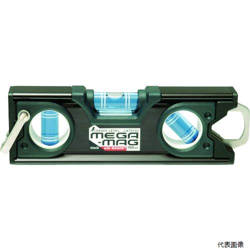 【特長】 ●吸着力3倍（従来品比）の超強力マグネット付で鉄骨工事に最適です。 ●カラビナや落下防止コードを取り付けられる両端ステンフック付です。 ●蓄光シート付水平気泡管です。 【用途】 ●水平、垂直の測定に。 ●長さ(mm)：160 ●高...