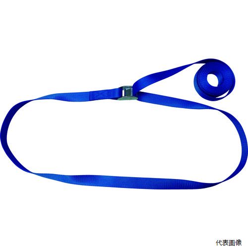 【特長】 ●高強力ポリエステル糸を使用していますので耐候性・耐久性に優れています。 ●破断強度がひとめで分かるブラックライン入りです。 【用途】 ●軽負荷の荷締め作業。 【仕様】 ●最大使用荷重(t)：0.15 ●ベルト長さ(m)巻取側：4...