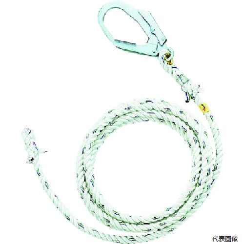 【特長】 ●Sスライドロープチャック用親綱です。 【用途】 ●建設・土木・造船・橋梁・鉱山・工場・プラントなどに。 【仕様】 ●径(mm)：16 ●幅(mm)：16 ●長さ(m)：10 ●品名：垂直親綱10m ●フック口開き(mm)：50 ...