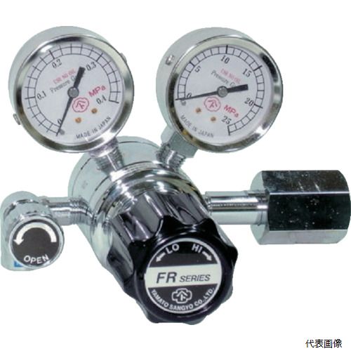 【特長】 ●二段減圧構造のため、圧力変動が非常に少なく、ガスの安定供給が可能です。 【用途】 ●分析機用、研究用 【仕様】 ●流体：酸素・窒素・アルゴン・空気 ●1次側使用圧力(MPa)：2〜15 ●2次側使用圧力(MPa)：0.02〜0....