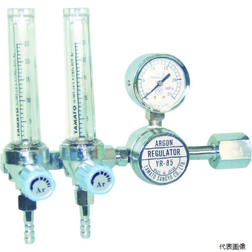 【特長】 ●溶接バックシールに便利な二連式流量計(25L)を採用しています。 【用途】 ●イナートガス溶接用、工業用。 【仕様】 ●流体：アルゴン ●入口接続：W22-14(右) ●出口接続：M12×1.0 ●標準流量(L/min)：25×...