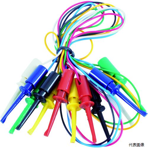【特長】 ●ケーブル加工が不要です。 ●配線の識別がしやすいです。 【用途】 ●仮配線、模型、教材などのテスト用に。 ●通電（導通）確認などに最適です。 ●電気取り扱い関連メーカーおよび学校教材に。 【仕様】 ●全長(mm)：500 ●リー...