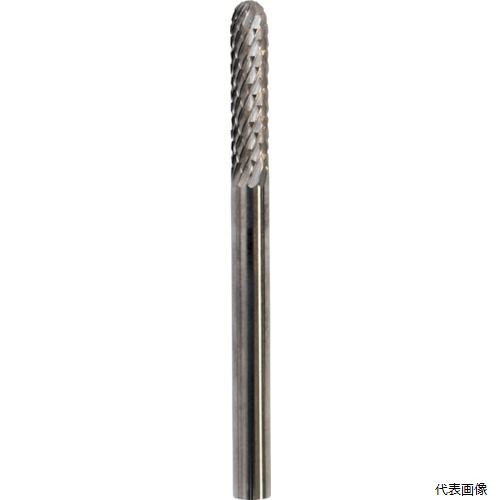 【特長】 ●切削からバリ取りまで、各種金属加工に幅広くご使用いただけます。 【仕様】 ●形状：砲弾(ダブルdカット) ●刃径(mm)：3 ●刃長(mm)：13 ●軸径(mm)：3 ●軸長(mm)：25 ●全長(mm)：38 ●最高使用回転数...