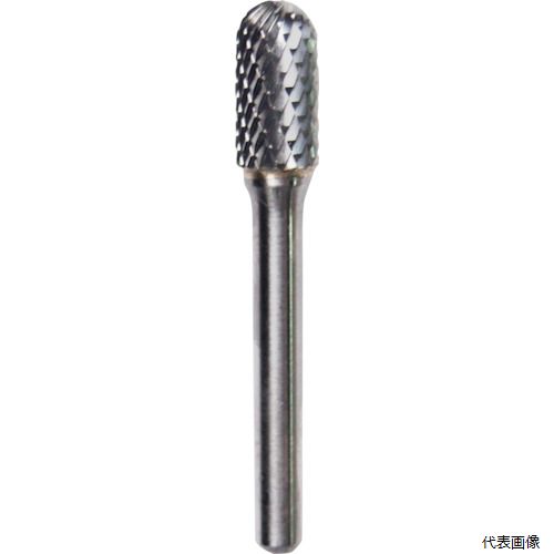 【特長】 ●切削からバリ取りまで、各種金属加工に幅広くご使用いただけます。 【仕様】 ●形状：砲弾(ダブルdカット) ●刃径(mm)：10 ●刃長(mm)：19 ●軸径(mm)：6 ●軸長(mm)：46 ●全長(mm)：65 ●最高使用回転...