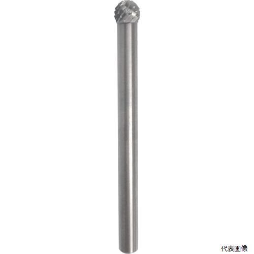【特長】 ●切削からバリ取りまで、各種金属加工に幅広くご使用いただけます。 【仕様】 ●形状：球(ダブルdカット) ●刃径(mm)：4 ●刃長(mm)：3.6 ●軸径(mm)：3 ●軸長(mm)：34.4 ●全長(mm)：38 ●最高使用回...