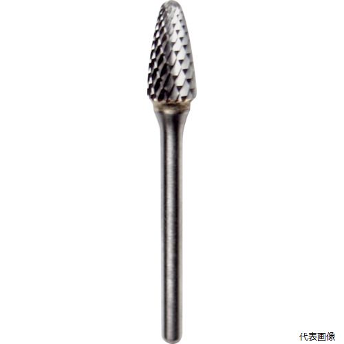 【特長】 ●切削からバリ取りまで、各種金属加工に幅広くご使用いただけます。 【仕様】 ●形状：ツクシ(ダブルdカット) ●刃径(mm)：6 ●刃長(mm)：13 ●軸径(mm)：3 ●軸長(mm)：32 ●全長(mm)：45 ●最高使用回転...
