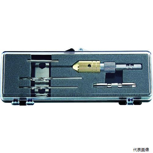 【特長】 ●細かなサイズの穴あけやバリ取りに最適なピンバイスです。 ●精密加工・ホビーなど、細かなサイズの穴あけやタップホルダとして多用途に使えます。 【仕様】 ●適合サイズ(mm)：φ0.1〜3.2 ●先端径(mm)：φ13 ●全長(mm...
