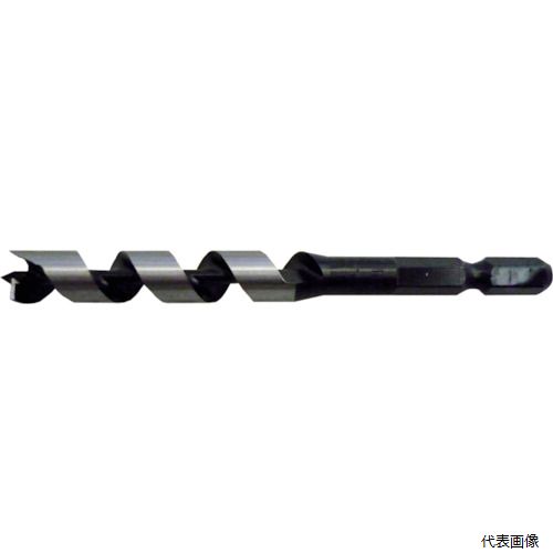 【特長】 ●先三角タイプで力を加えた分だけ穴あけが行えます。 ●ボール盤での穴あけに最適です。 【用途】 ●被削材：木材。 ●浅い止め穴に。 【仕様】 ●刃径(mm)：9.5 ●溝長(mm)：60 ●全長(mm)：100 ●シャンク形状：六...
