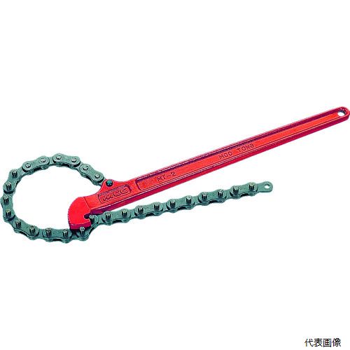 【特長】 ●狭い場所でも、チェーンが入れば使用でき、ラチェット作動により、簡単締め付けできます。 【用途】 ●配管のパイプ・継手などの締め付けに。 【仕様】 ●くわえられる管呼び寸法：20〜150A ●くわえられる管外径(mm)：27〜16...