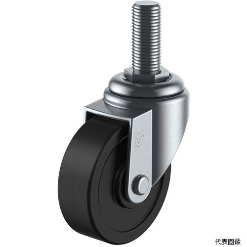 【特長】 ●厨房機器やワゴンなどで広く使用されています。 ●走行性、耐荷重性を備えた標準的な小型キャスターです。 【用途】 ●台車や家具、什器に。 【仕様】 ●許容荷重(daN)：50 ●許容荷重(kgf)：51 ●車輪径D(mm)：50 ...
