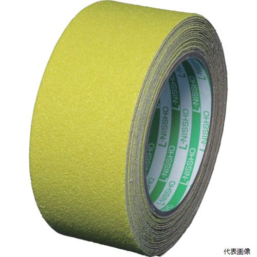 【特長】 ●階段、スロープなどの滑りやすい箇所や危険を伴う作業場でのスリップを防ぐテープです。 ●アルミ基材なので、凹凸面に追従します。 【用途】 ●屋外用。（素足以外で歩行する場所全般） ●色：イエロー ●幅(mm)：100 ●長さ(m)...
