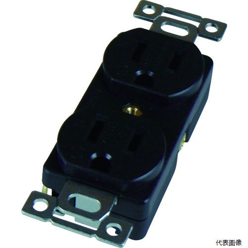 【特長】 ●電線接続方式は圧着端子式と引締式です。（7110GHDZ-BKは圧着端子式） ●端子ねじM4を使用します。 ●NEMA規格5−15互換品です。 ●複式コンセントです。 ●耐熱性・耐油性・耐磨耗性・耐薬品性に優れているナイロン樹脂...