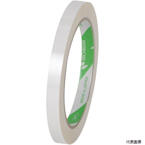 【特長】 ●防湿、耐水性に優れたテープです。 【用途】 ●ねじなど工業部品の小分け袋詰めに。 ●食品全般（青果、生麺、食肉加工食品類など）のバックシール包装用、容器の仮止め用 ●色：白 ●幅(mm)：9 ●長さ(m)：50 ●厚さ(mm)：...