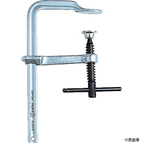 【特長】 ●スチール製Tハンドルの採用で締め付けがスムーズです。 【仕様】 ●全長(mm)：181 ●最大口開き(mm)：120 ●ふところ(mm)：60 ●フレーム寸法(mm)A：13.5 ●フレーム寸法(mm)B：6.5 ●締付力(kN...