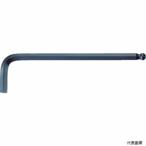 【特長】 ●ボールポイント加工で約25°傾けて使用でき、ボルトの仮締めが早く、作業性がアップします。 ●黒染め処理をしています。 【仕様】 ●対辺寸法(インチ)：3/16 ●首下寸法(mm)：24 ●全長(mm)：114 ●硬度：HRC50...
