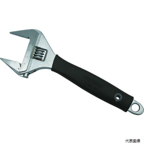 【特長】 ●ワイドな口開きで複数のサイズのボルトやナット締めができます。 ●ソフトグリップ付で手に優しく安定した作業ができます。 【仕様】 ●全長(mm)：312 ●最大口開き(mm)：60 ●硬度：HRC40〜50 【材質／仕上】 ●本体...