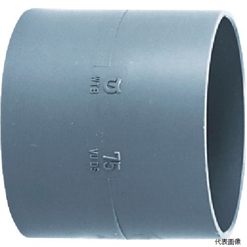 【特長】 ●軽量で耐食性、耐薬品性に優れた排水継手です。 ●内面ストッパーはVUパイプ用。 【用途】 ●集合住宅・戸建住宅・店舗・施設での排水・通気配管用。 【仕様】 ●塩ビ管呼び径：100 ●寸法(mm)L：105 ●最高使用圧力(MPa...