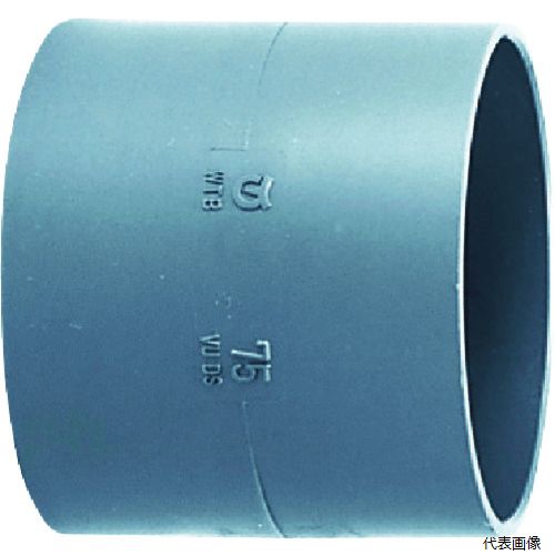 【特長】 ●軽量で耐食性、耐薬品性に優れた排水継手です。 ●内面ストッパーはVUパイプ用。 【用途】 ●集合住宅・戸建住宅・店舗・施設での排水・通気配管用。 【仕様】 ●塩ビ管呼び径：75 ●寸法(mm)L：84 ●最高使用圧力(MPa)：...