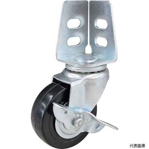 【特長】 ●アングルへの取り付けが簡単にできます。 【用途】 ●アングル式の棚や軽荷重機器運搬に。 ●自在式 ●アングル式の棚や軽荷重機器運搬に。 【仕様】 ●許容荷重(daN)：60 ●許容荷重(kgf)：61.2 ●車輪径D(mm)：7...