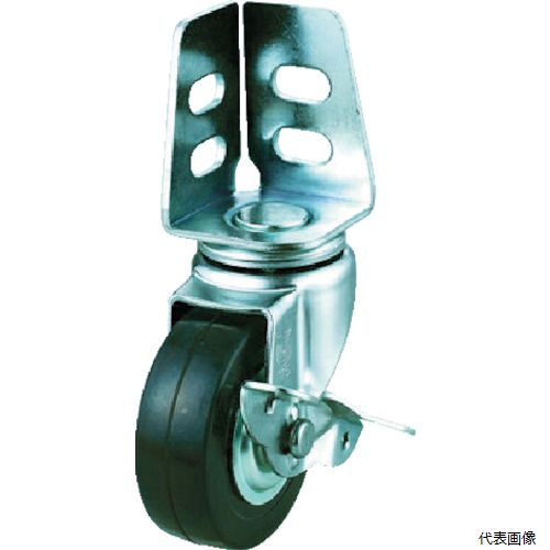 【特長】 ●アングルへの取り付けが簡単にできます。 【用途】 ●アングル式の棚や軽荷重機器運搬に。 ●自在式 ●アングル式の棚や軽荷重機器運搬に。 【仕様】 ●許容荷重(daN)：90 ●許容荷重(kgf)：91.8 ●車輪径D(mm)：1...