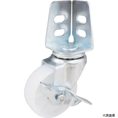 【特長】 ●アングルへの取り付けが簡単にできます。 【用途】 ●アングル式の棚や軽荷重機器運搬に。 ●自在式 ●アングル式の棚や軽荷重機器運搬に。 【仕様】 ●許容荷重(daN)：60 ●許容荷重(kgf)：61.2 ●車輪径D(mm)：7...