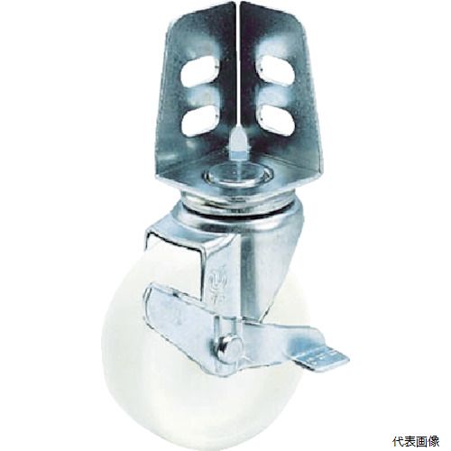 【特長】 ●アングルへの取り付けが簡単にできます。 【用途】 ●アングル式の棚や軽荷重機器運搬に。 ●自在式 ●アングル式の棚や軽荷重機器運搬に。 【仕様】 ●許容荷重(daN)：90 ●許容荷重(kgf)：91.8 ●車輪径D(mm)：1...