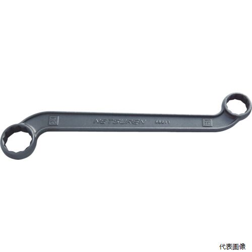 【特長】 ●型打鍛造製ですので、強靭で軽量です。 ●柄に対して口が水平に45°の角度がついているので、狭い場所の作業に最適です。 ●口の形状が2重六角の12角になっており、ボルト、ナットが外れにくく安全に使用できます。 【仕様】 ●対辺寸法...