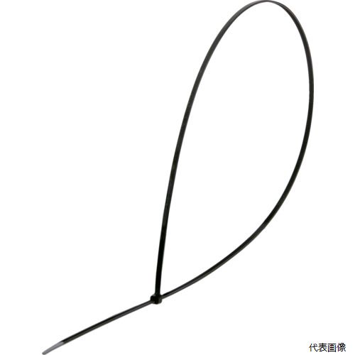【特長】 ●主に屋外での結束に適した汎用性の高いタイプです。 【用途】 ●ワイヤ、ケーブル、ホースなどの結束に。 【仕様】 ●色：黒 ●幅(mm)：9 ●長さ(mm)：812 ●厚さ(mm)：1.9 ●最大結束径(mm)：243 ●引張強度...
