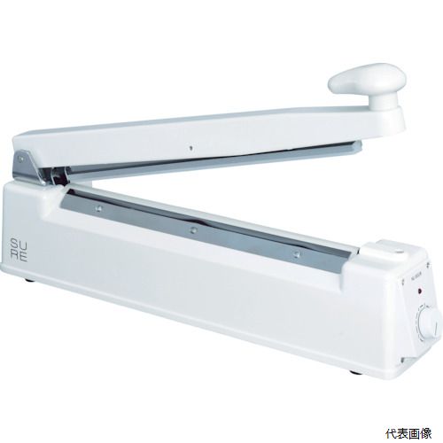【特長】 ●シュリンクフィルムなどの溶断専用タイプです。 【仕様】 ●シール長さ(mm)：300 ●電源(V)：100 ●消費電力(W)：770 ●本体寸法(mm)幅：92 ●本体寸法(mm)奥行：455 ●本体寸法(mm)高さ：280 ●...