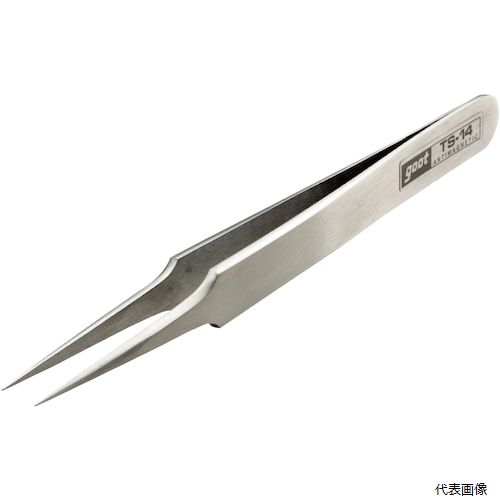 【特長】 ●材質は非磁性、耐酸、耐腐食性に優れたステンレス製で、磁気およびサビを嫌う素材の作業に最適です。 【用途】 ●プリント基板のはんだ付けや部品交換などの組立作業に。 【仕様】 ●全長(mm)：115 ●幅(mm)：9 ●先端形状：極...